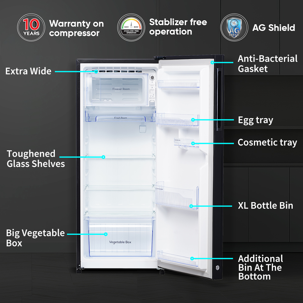 SHARP 190L 4 Star Single Door Refrigerator| Japan Quality 7 Shields ...